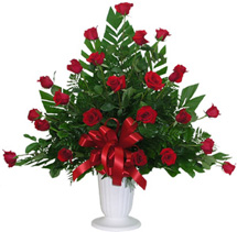 Red Rose Urn 2C in Kettering, OH - FLOWERAMA